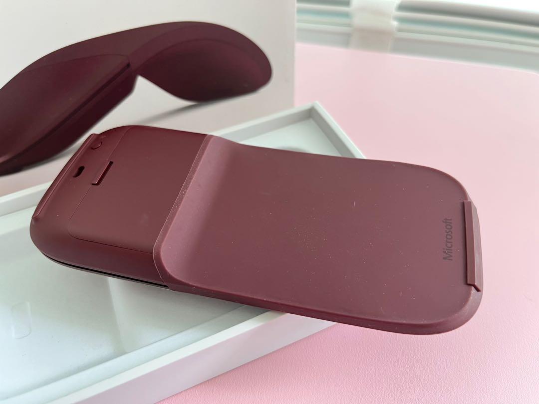 Microsoft Arc Mouse (Burgundy), Computers & Tech, Parts & Accessories ...