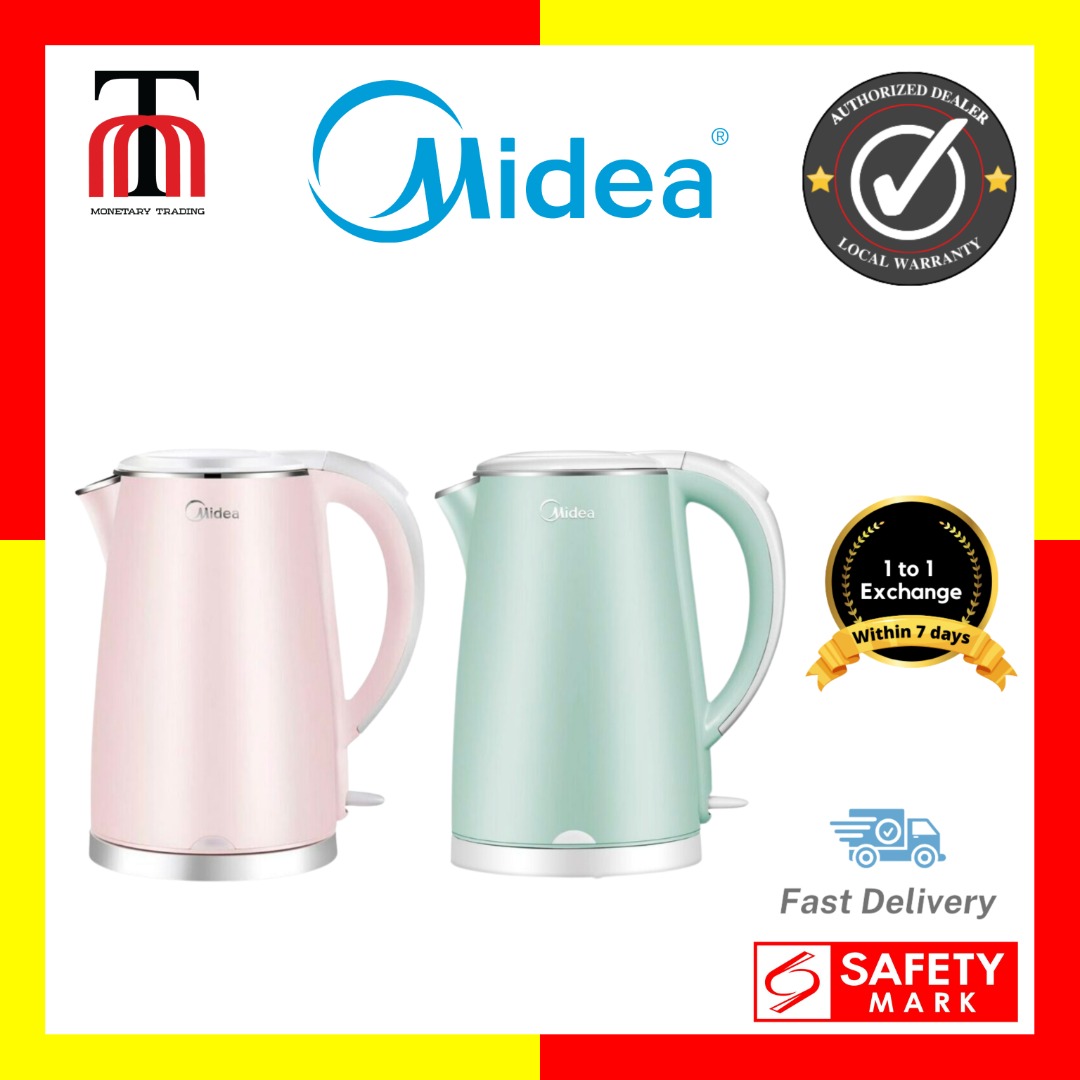 Midea 1.7L Double Wall Electric Kettle, TV & Home Appliances, Kitchen ...