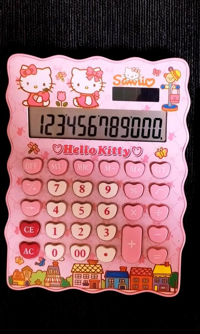 NEW, Big Button & Big Display Hello Kitty Calculator 12 digits with ...