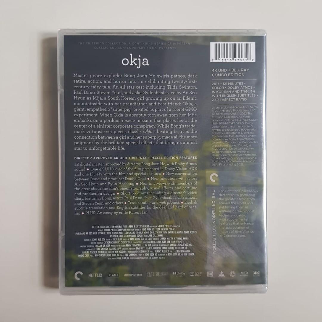 Okja (The Criterion Collection, Bong Joon Ho) 4K UHD + Bluray Directors ...