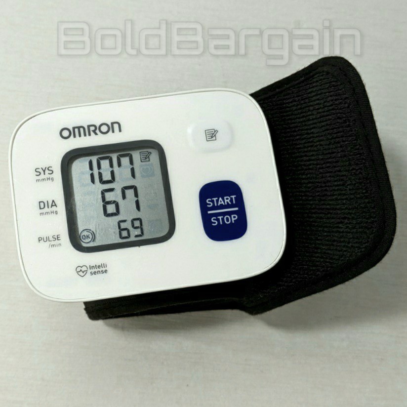 OMRON HEM-6161 Fully Automatic Wrist Blood Pressure Monitor With Intellisense Technology BP ...
