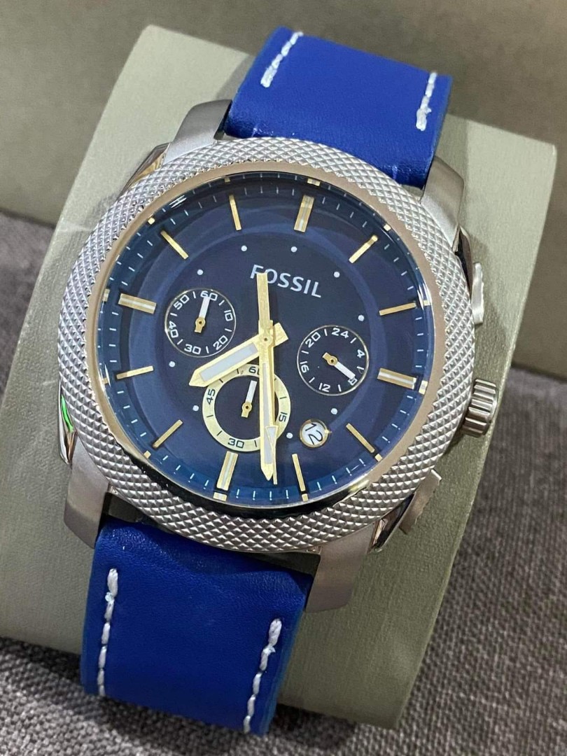 Original Fossil Blue Leather watch for Men, Men's Fashion, Watches ...