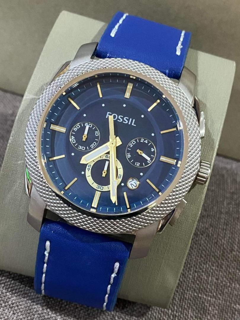 Original Fossil Blue Leather watch for Men, Men's Fashion, Watches ...