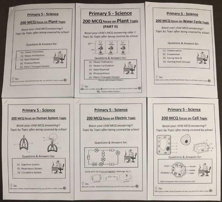 P5 Science MCQ by Topic (2012-2016), Hobbies & Toys, Books & Magazines ...