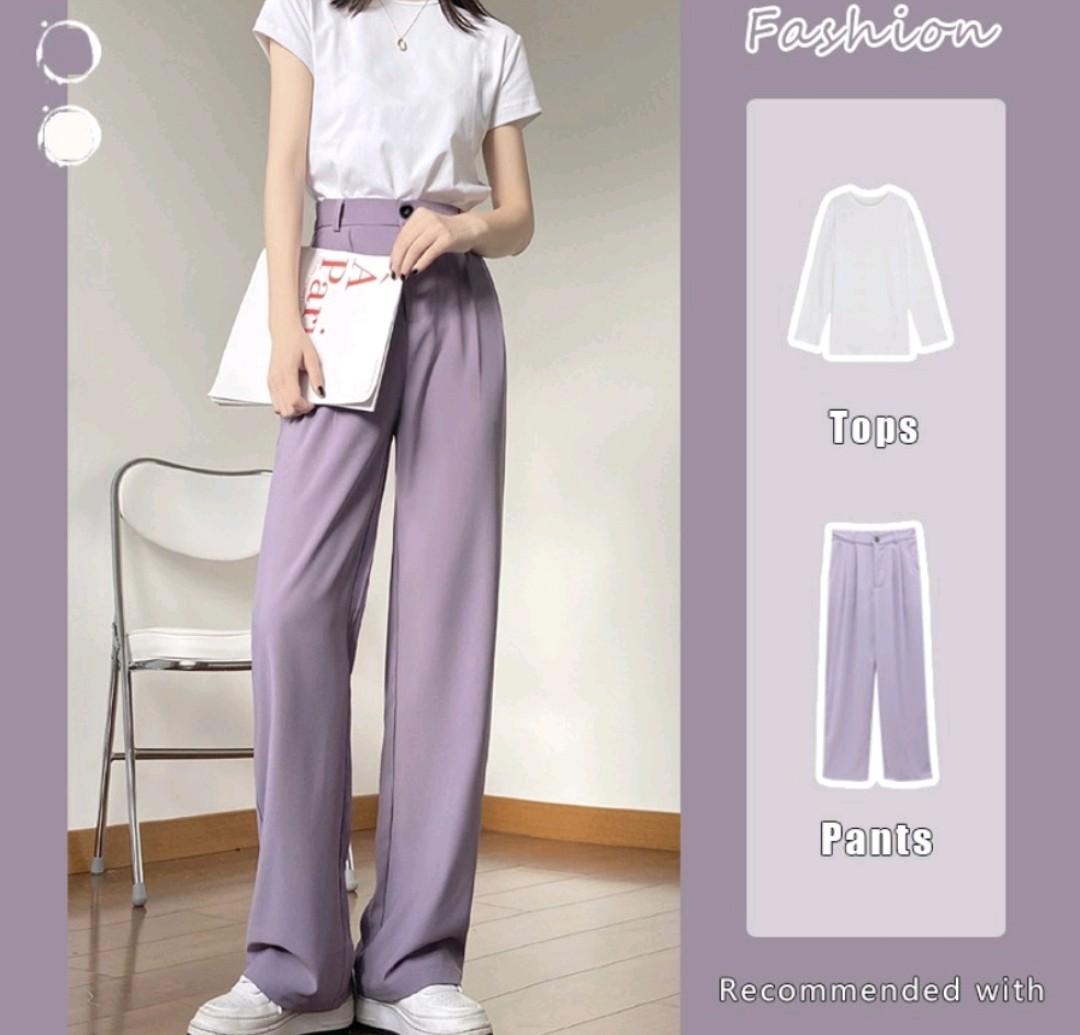 pastel purple pants, Women's Fashion, Bottoms, Jeans & Leggings on ...