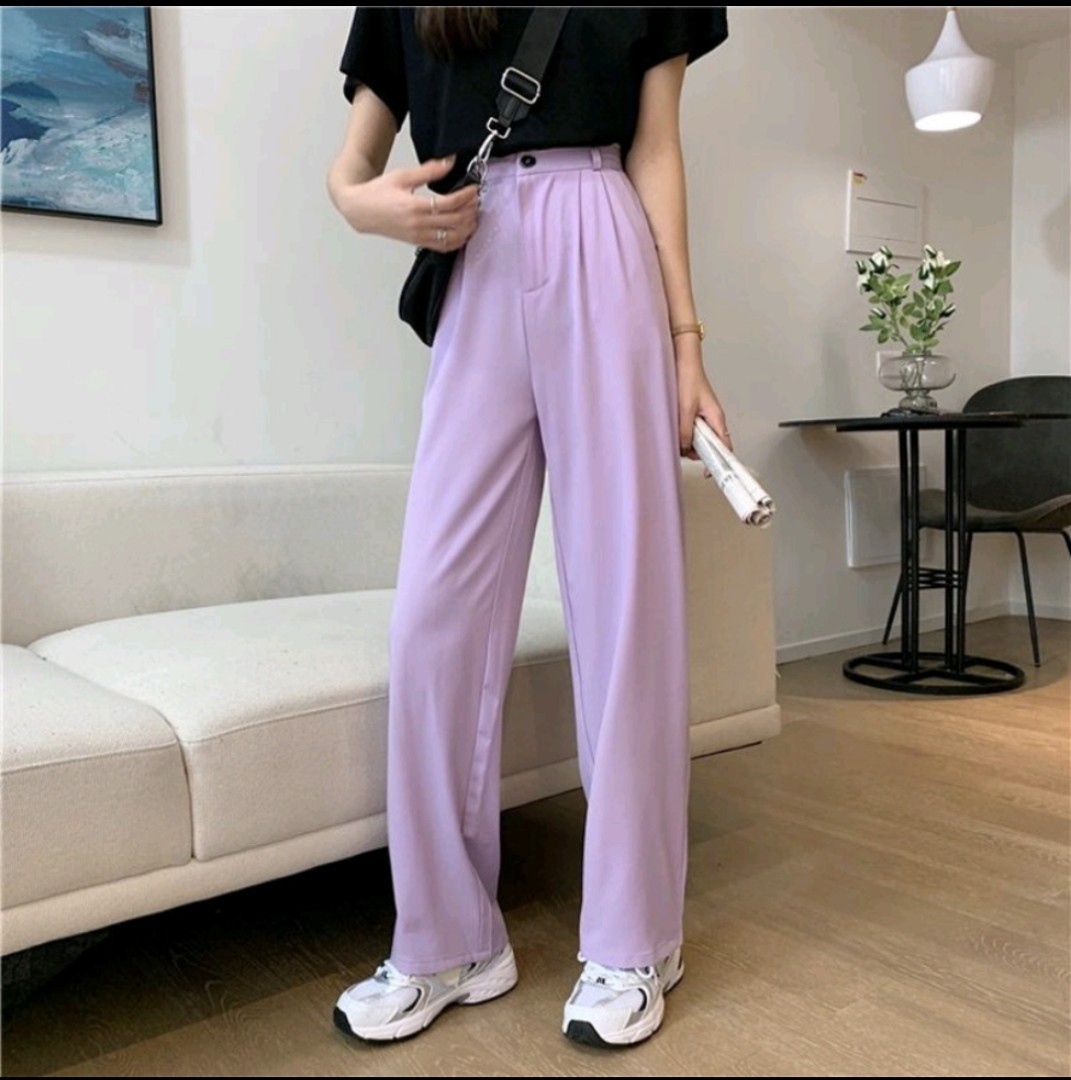 pastel purple pants, Women's Fashion, Bottoms, Jeans & Leggings on ...