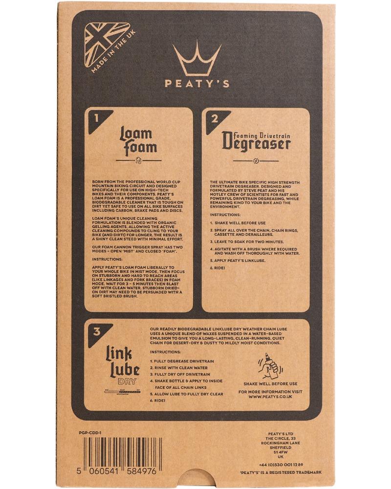 Peaty's Wash Degrease & Lube Starter Pack - Dry, Sports Equipment, Bicycles & Parts, Parts ...