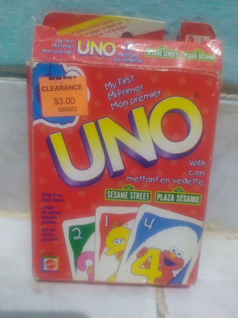 Permainan Kartu Uno Sesame Street, Toys & Collectibles, Permainan Papan ...