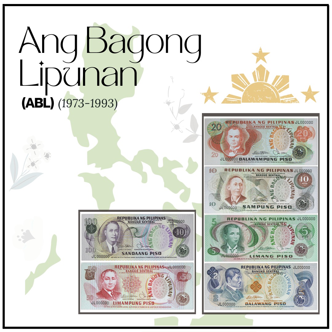 Philippine Bank Notes Ang Bagong Lipunan Series (ABL) 1973-1993 (Good ...