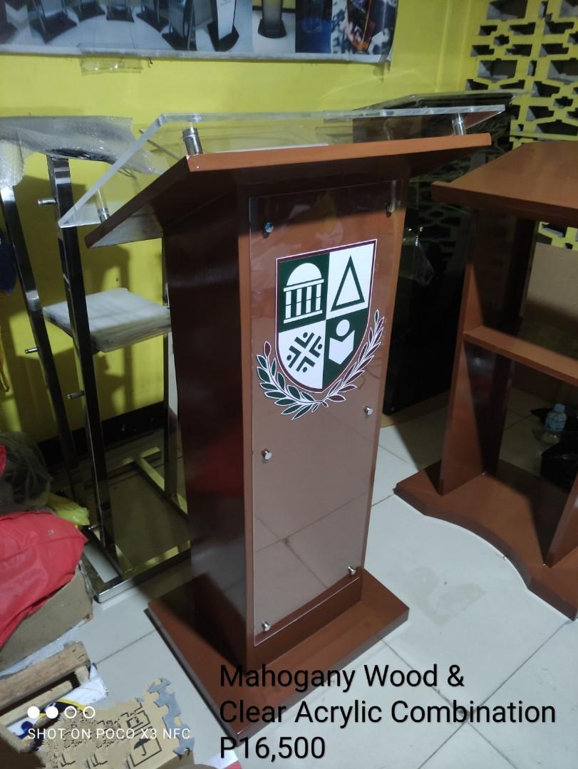 Podium Pulpit Rostrum Lectern, Furniture & Home Living, Furniture ...