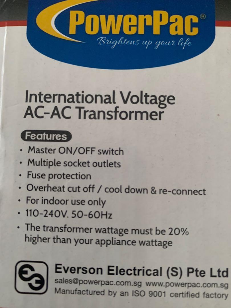 PowerPac 110V - 230V AC- AC Transformer (250watts), Mobile Phones ...