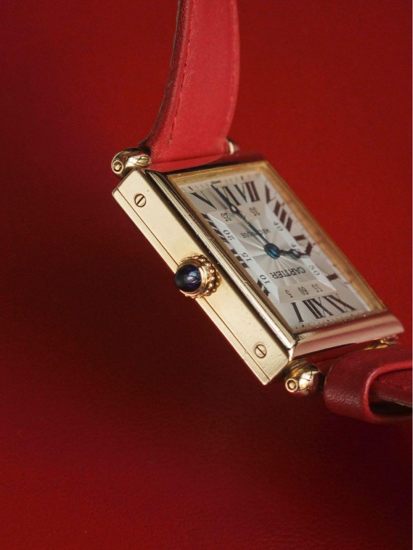 [RARE] Cartier Tank Obus Ref. 2380 Mechanical 18k Solid Gold FULL SET ...