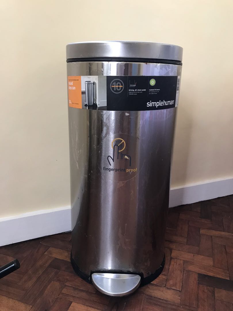 RUSH FOR SALE SIMPLE HUMAN trash bin, Furniture & Home Living, Cleaning ...