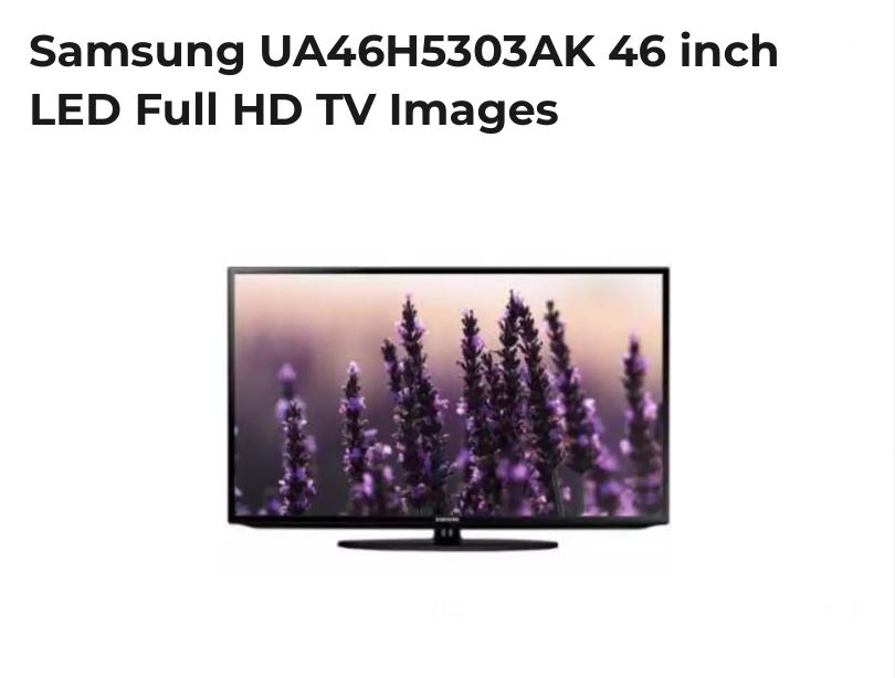 Samsung 46 inch LED Smart TV, TV & Home Appliances, TV & Entertainment ...