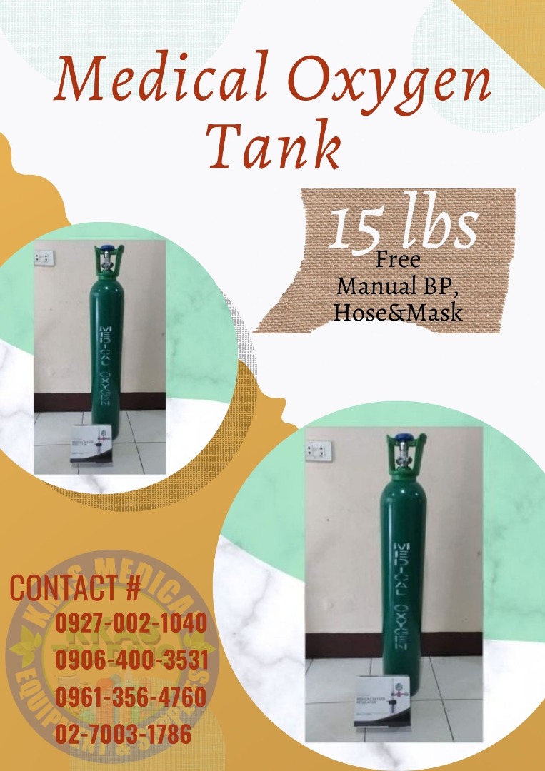 SELL 15pounds Medical Oxygen Complete Set, Health & Nutrition, Medical ...