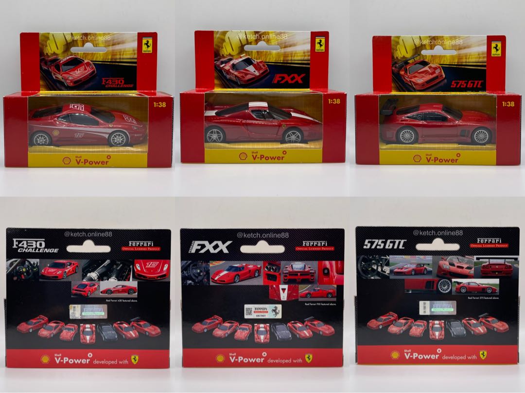 SHELL V-Power Collectibles - Ferrari Cars (Set of 3), Hobbies & Toys ...