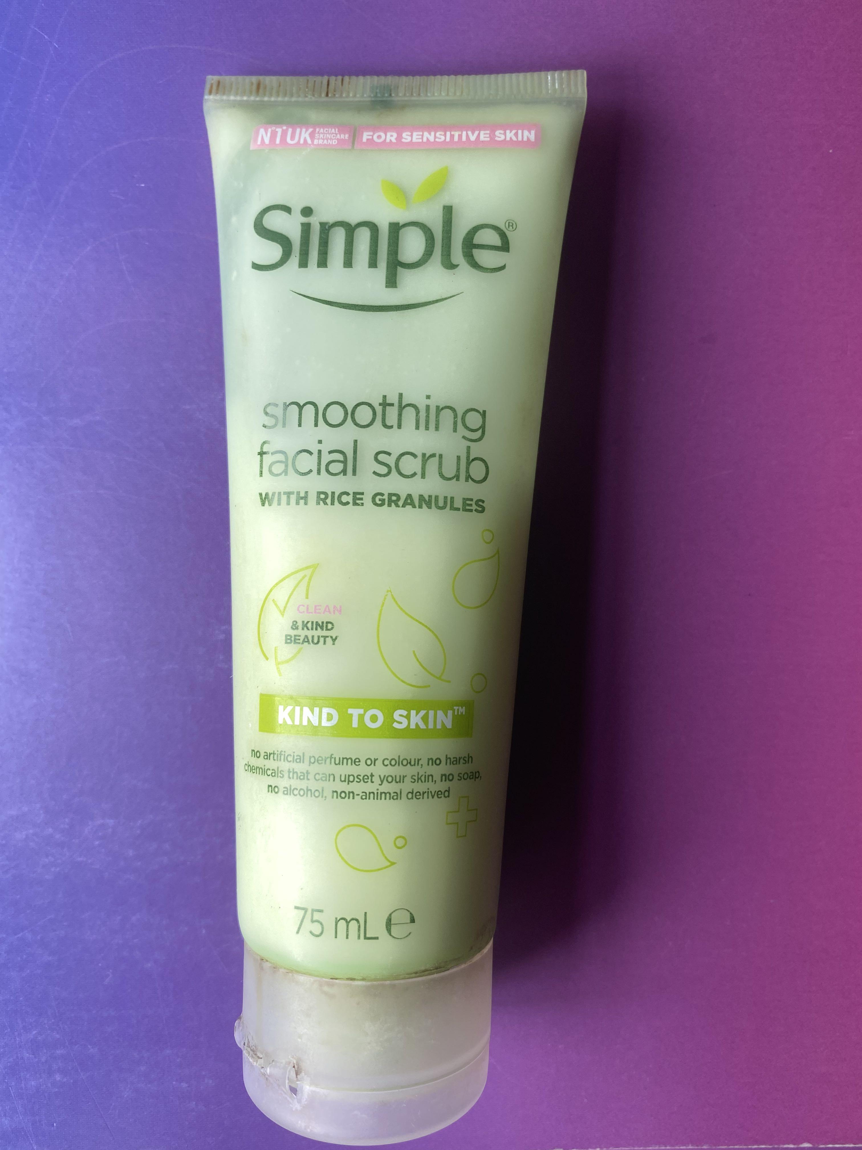 (free w purchase) simple smoothing facial scrub face, Beauty & Personal ...