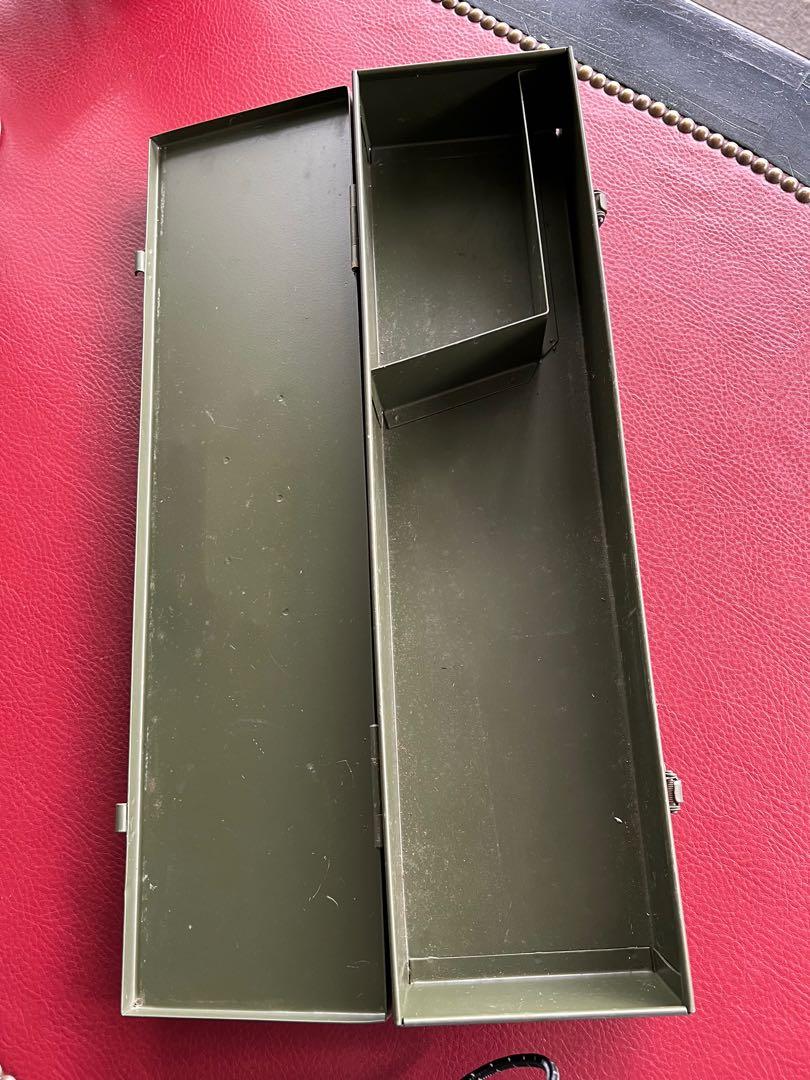 Solid metal army green Tool Box, Everything Else on Carousell