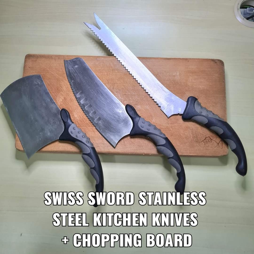 SWISS SWORD Stainless Steel Kitchen Knives Bundle, Furniture & Home ...