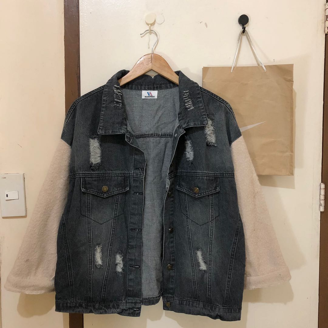 Tattered denim jacket, Women's Fashion, Coats, Jackets and Outerwear on ...