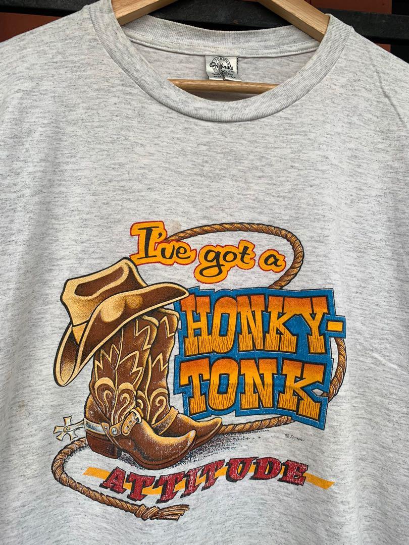 Vintage Honky Tonk Tshirt, Men's Fashion, Tops & Sets, Tshirts & Polo ...