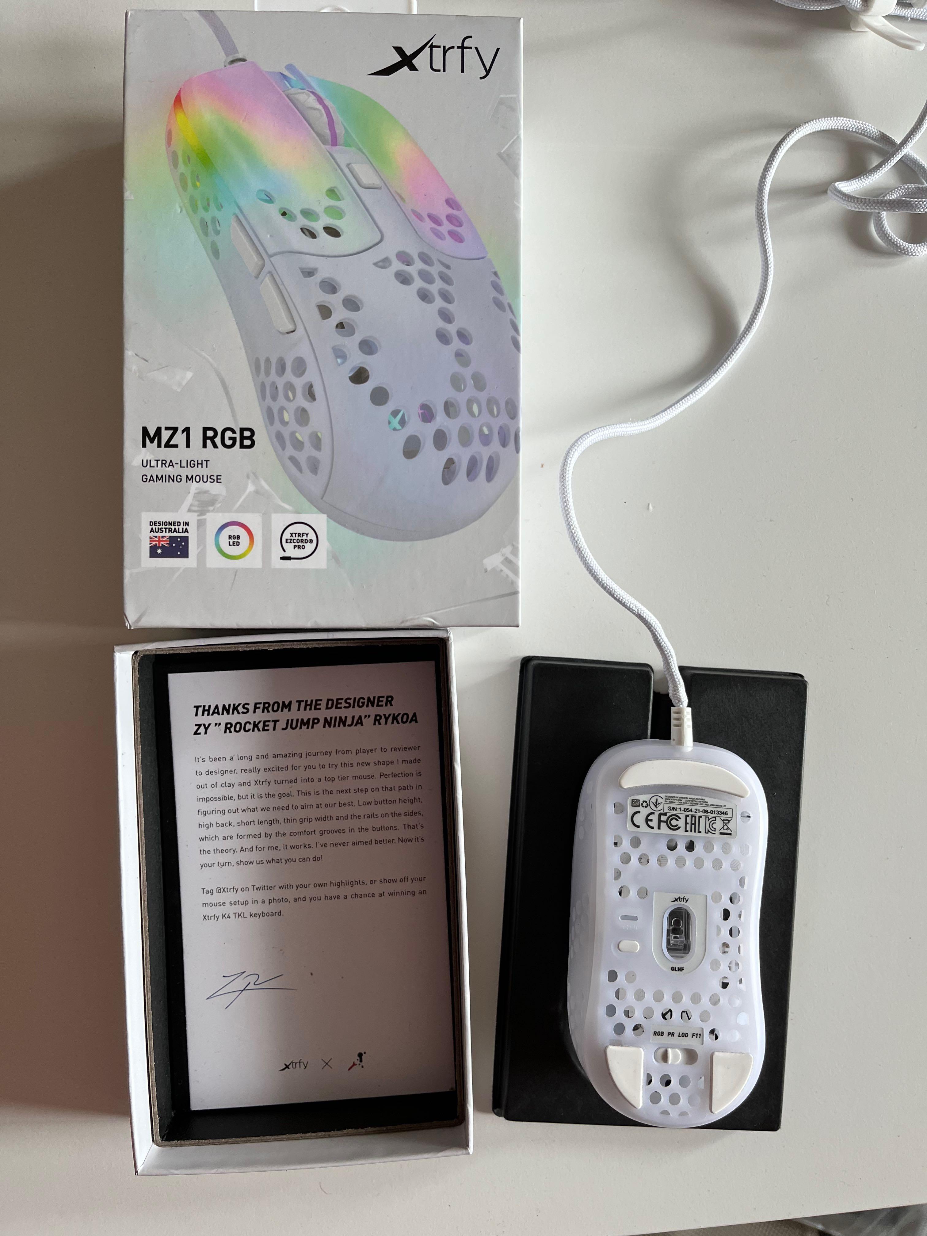 Xtrfy Mz1 RGB white mouse, Computers & Tech, Parts & Accessories, Mouse ...