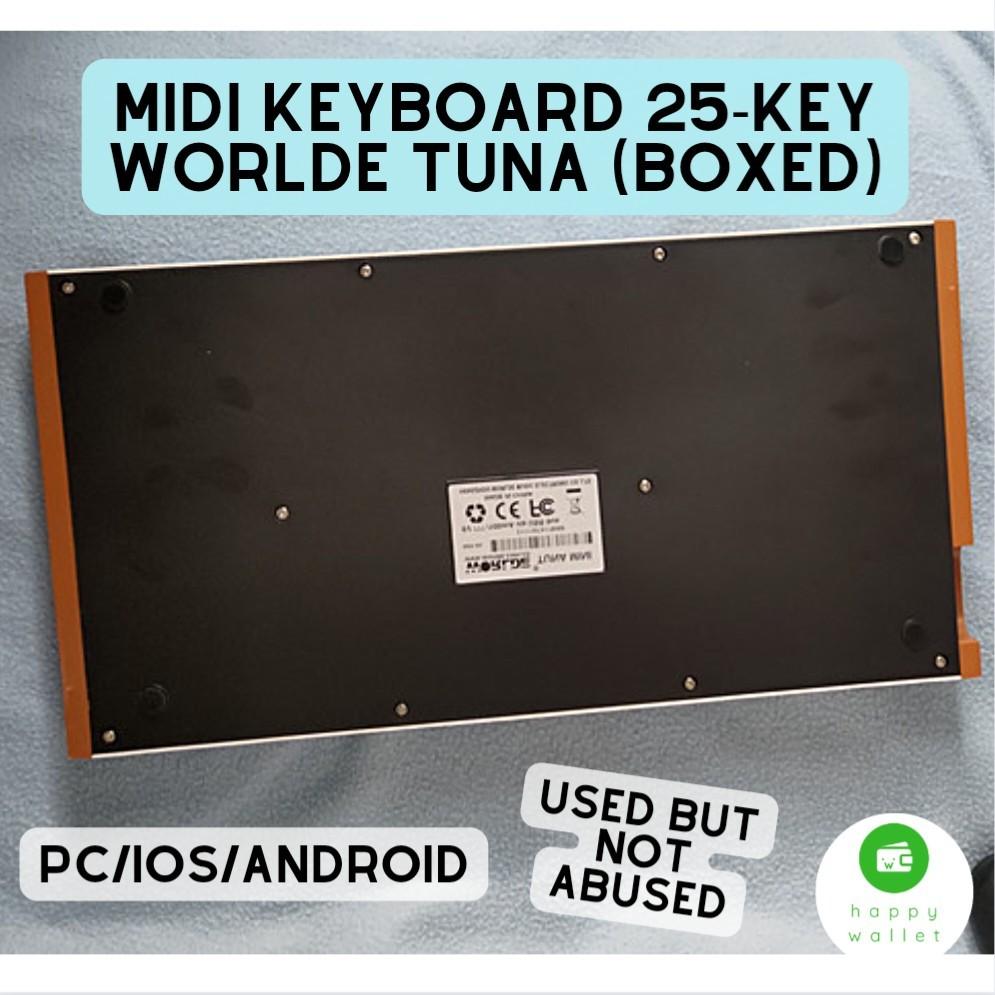 25 Keyboard Midi Piano WORLDE TUNA MINI Controller 8 RGB Backlit ...
