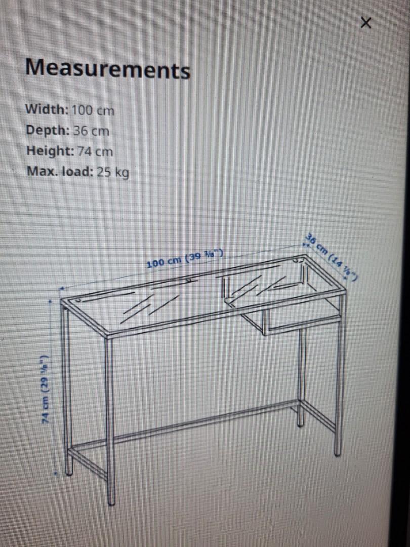 1 x Ikea vittsjo laptop table, Furniture & Home Living, Furniture ...