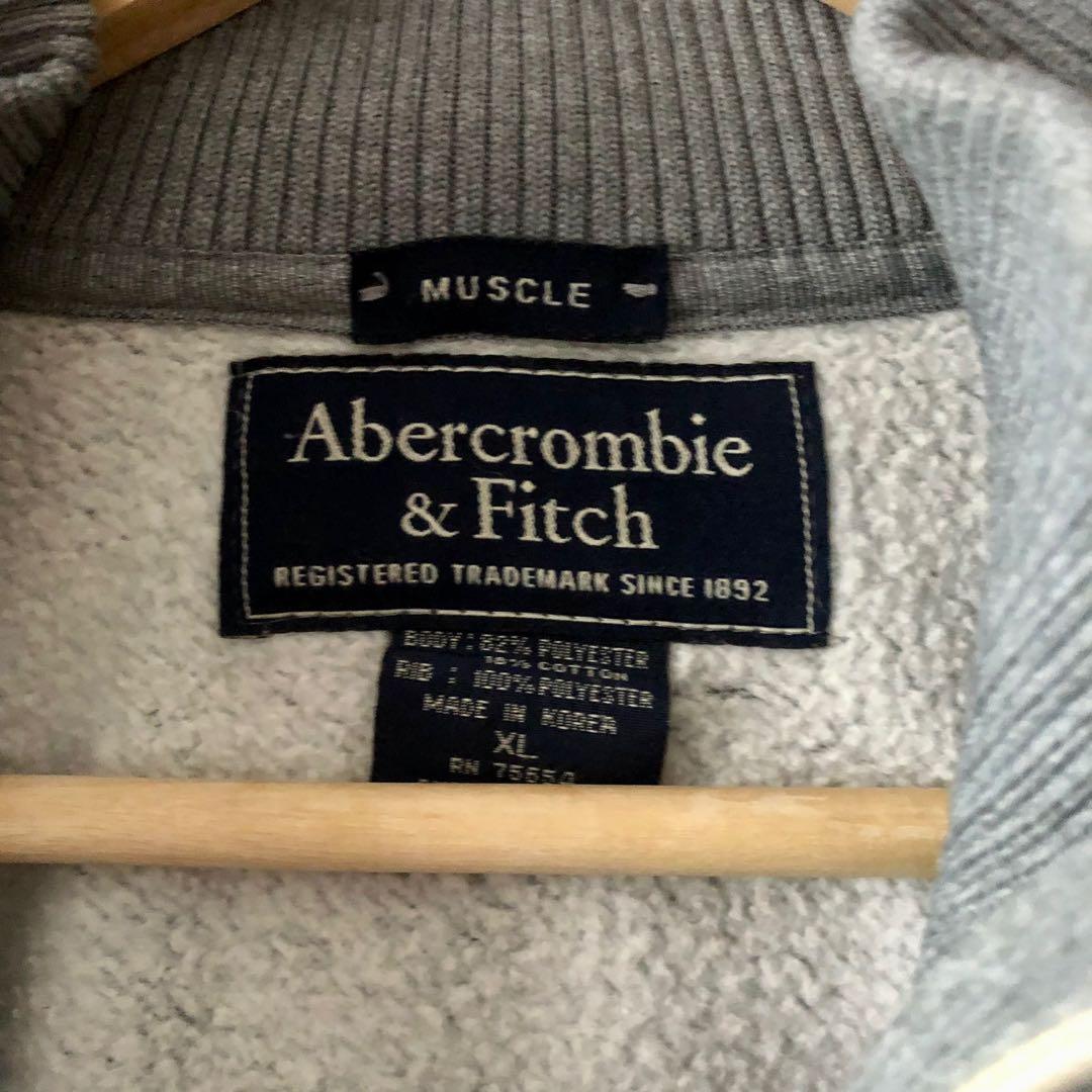 Abercrombie & Fitch Muscle Full Zip Gray Jacket, Men's Fashion, Coats ...