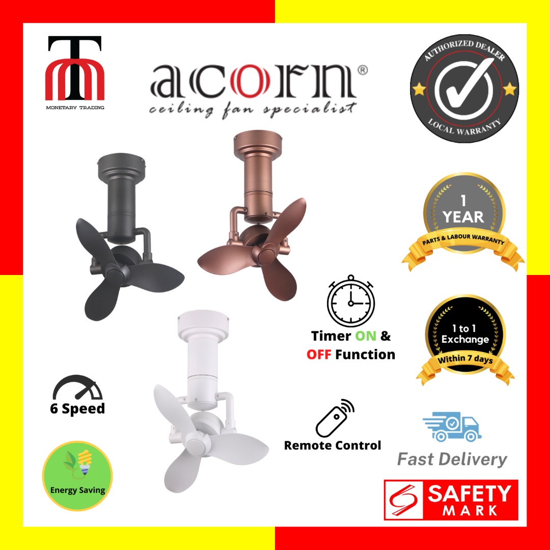 Acorn 16" Corner Fan DC-360, Furniture & Home Living, Lighting & Fans ...