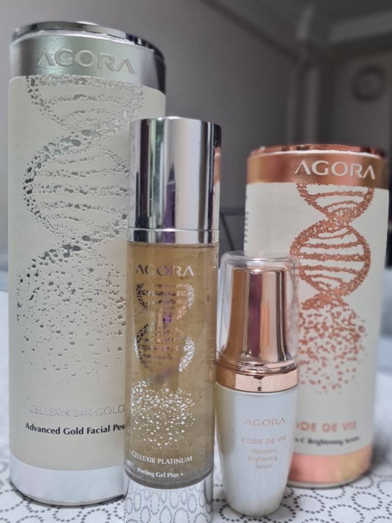 Agora Vitamin-C Brightening Serum & Advanced Gold Facial Peel, Beauty ...