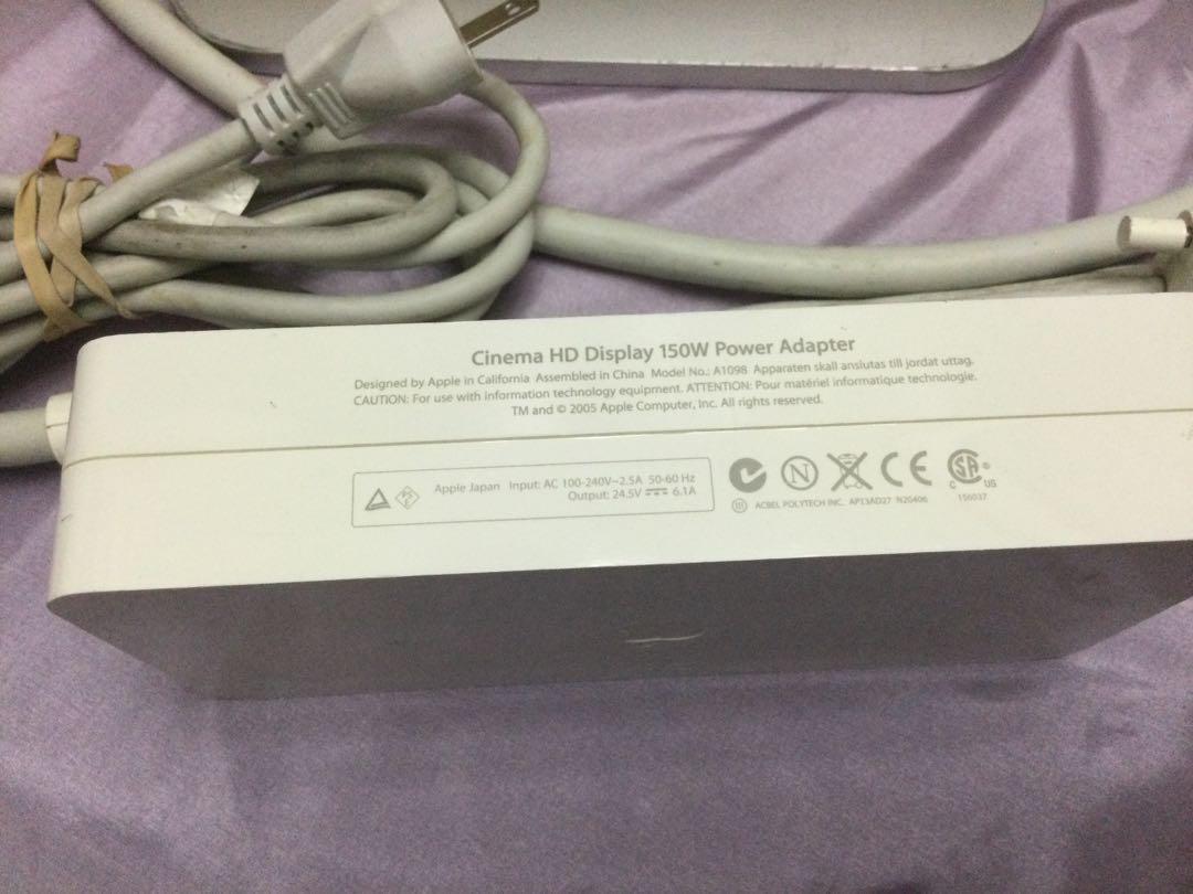 APPLE (A1083)CINEMA HD DISPLAY 30” W/ ORIG. 150 WATTS POWER SUPPLY ...