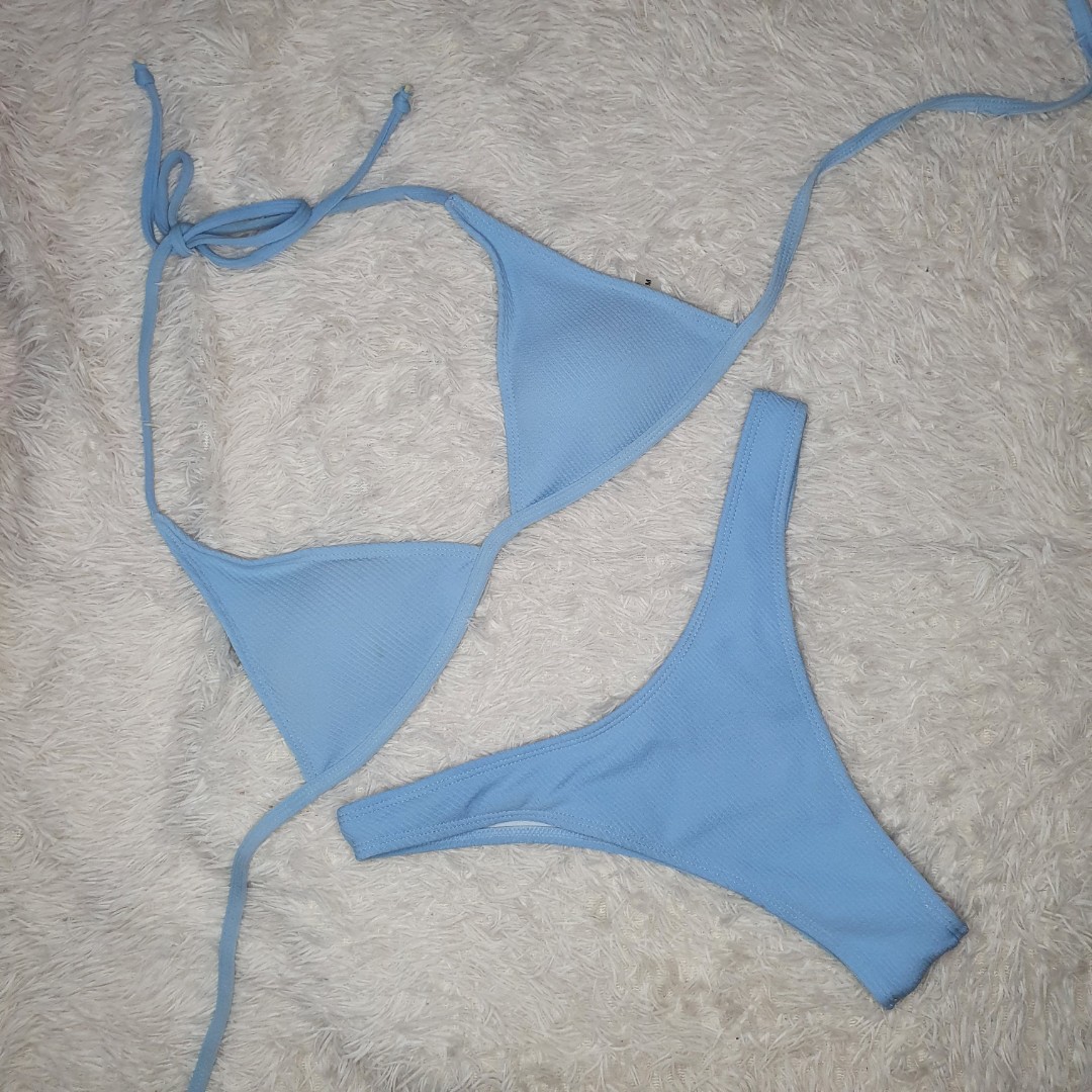 Baby Blue Swimsuit, Women's Fashion, Swimwear, Bikinis & Swimsuits on ...
