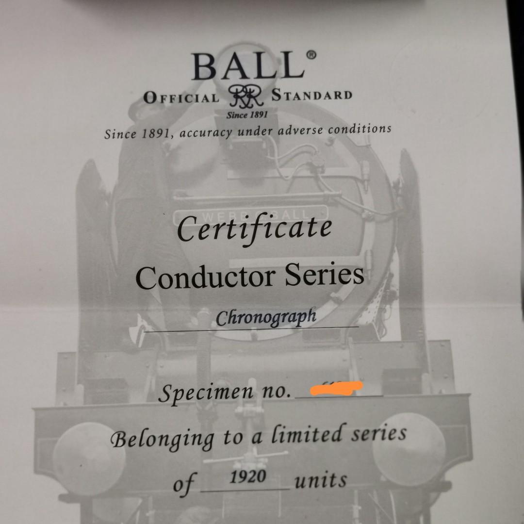 Ball Conductor Chronograph Limited Edition Ref: CM1068D, Luxury ...