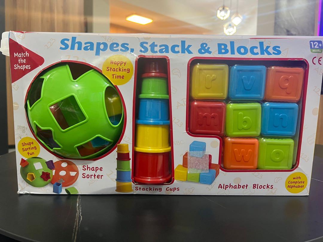 (BN) Activity toys (Shapes ball, stacker, alphabet blocks), Babies ...