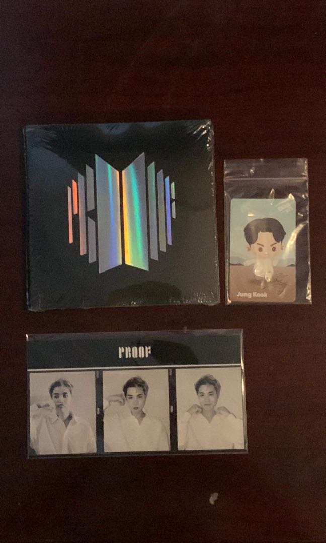 BTS PROOF compact sealed with j-hope triptych photo and jungkook in the seom pc POB and poster ...