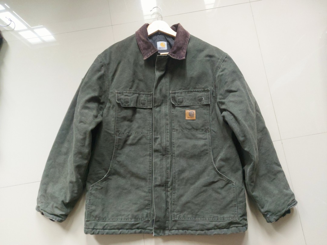 Carhartt Arctic Coat Jacket Quilt Lined Jacket (Moss Green), Men's ...