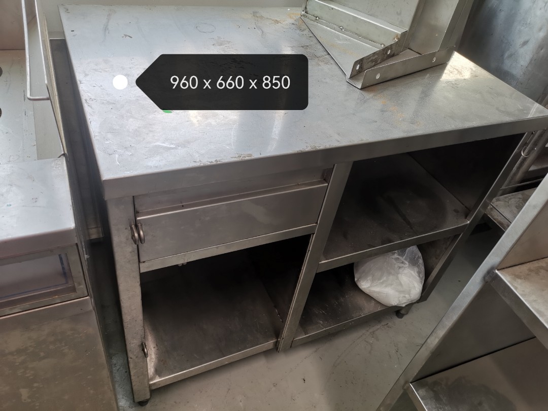 CASH AND CARRY stainless steel work bench, Furniture & Home Living ...