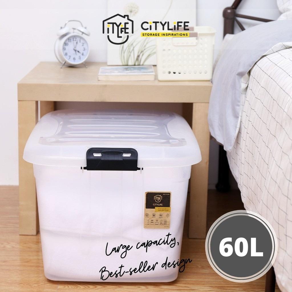 Citylife 60L Storage Box With Wheel, Furniture & Home Living, Home ...