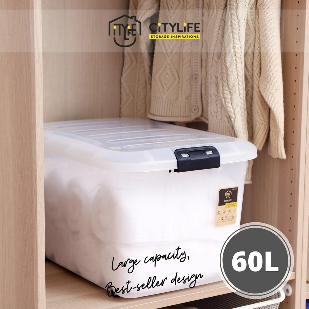 Citylife 60L Storage Box With Wheel, Furniture & Home Living, Home ...