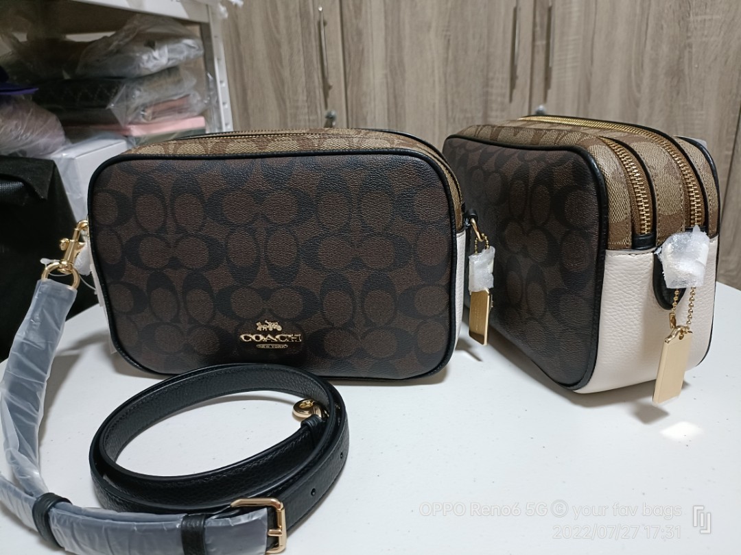 COACH JES CROSSBODY IN BLOCKED SIGNATURE CANVAS Style No. C1767, Women's Fashion, Bags & Wallets ...