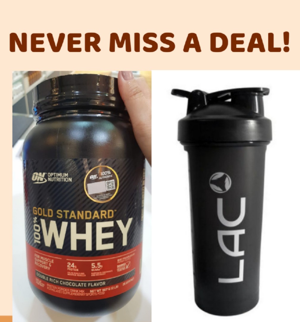 COMBO Deals: (ON) OPTIMUM NUTRITION Gold Standard 100% Whey: Double ...
