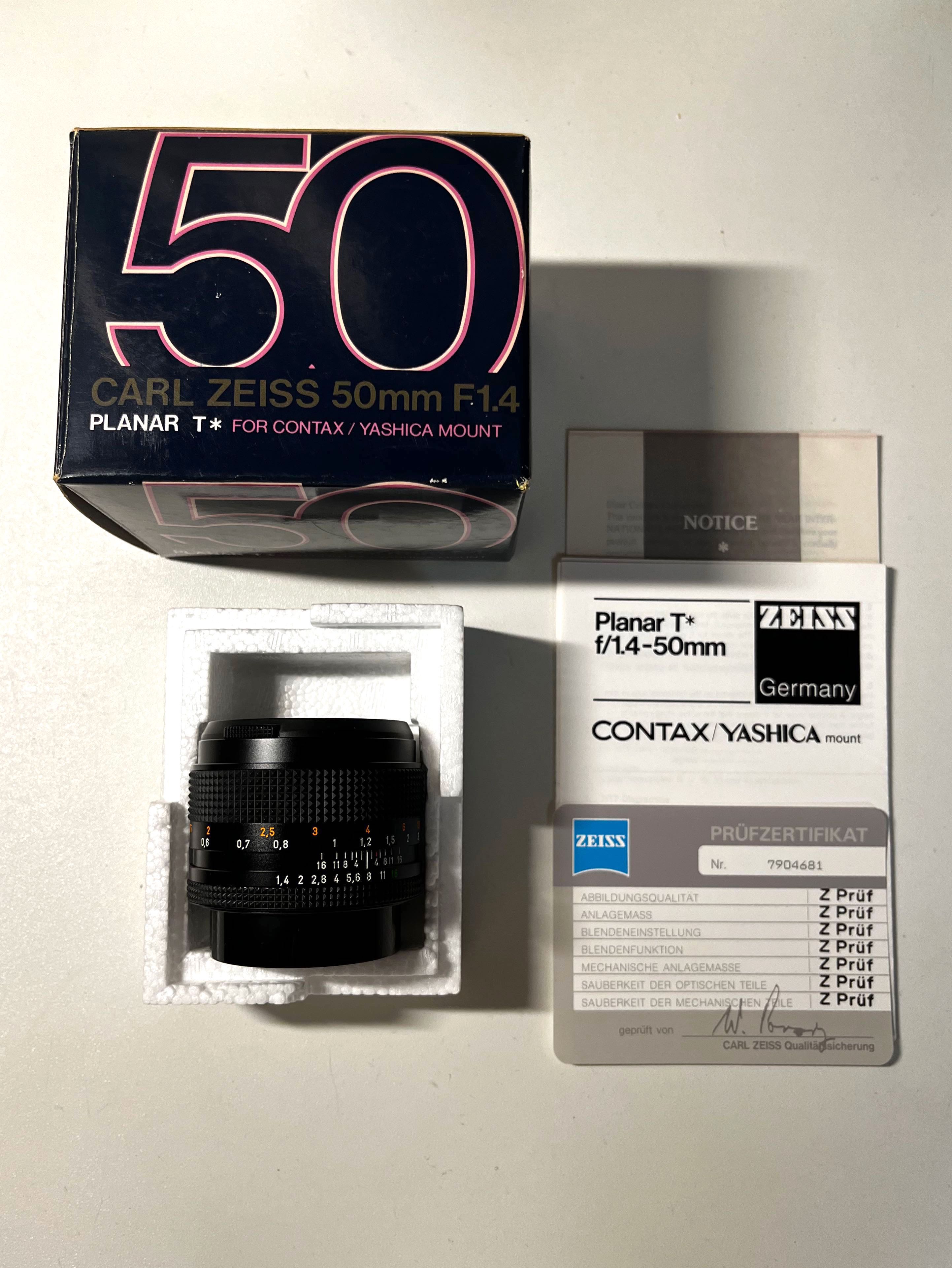 Contax Carl Zeiss 50 MM F1.4 Lens (new), Photography, Lens & Kits on ...