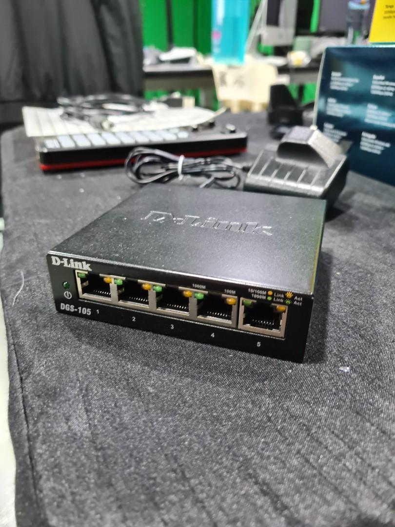 D-LINK DGS-105 5-port Unmanaged Gigabit Desktop Switch, Computers & Tech, Parts & Accessories ...