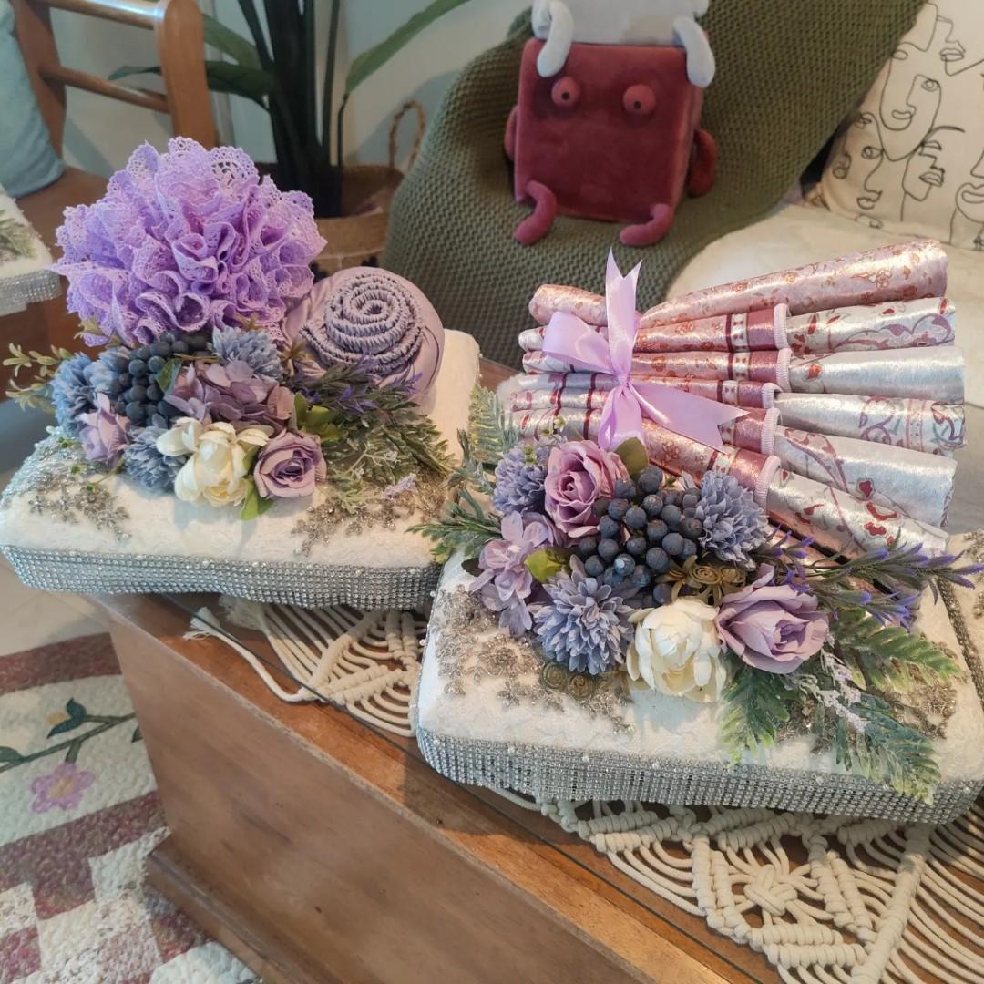 Dulang gubahan. Gubahan hantaran. Wedding tray. Bunga rampai. Bunga ...