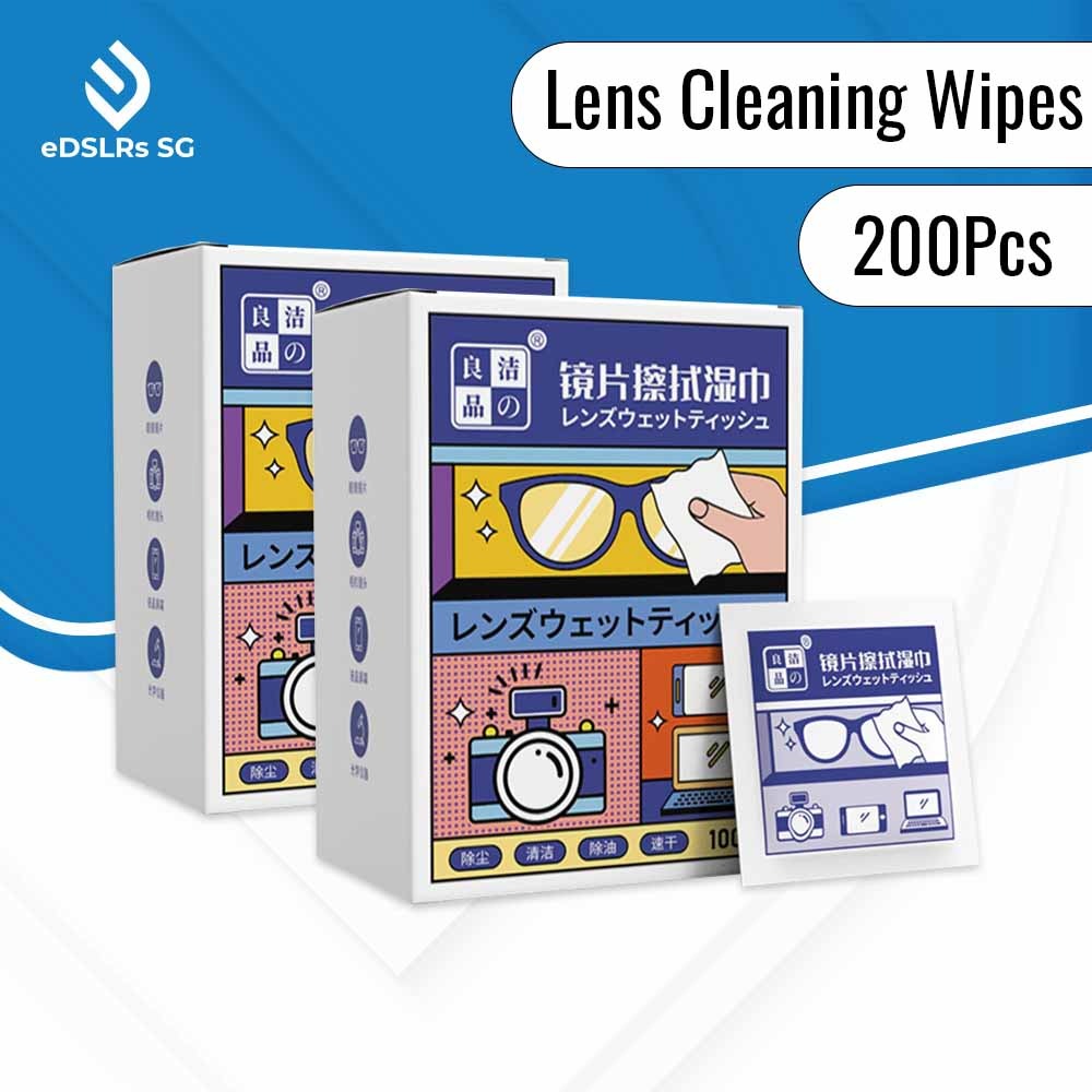 eDSLRs SG Lens Cleaning Wipes Alcohol Spectacle Wet Wipe 200pcs Pre ...