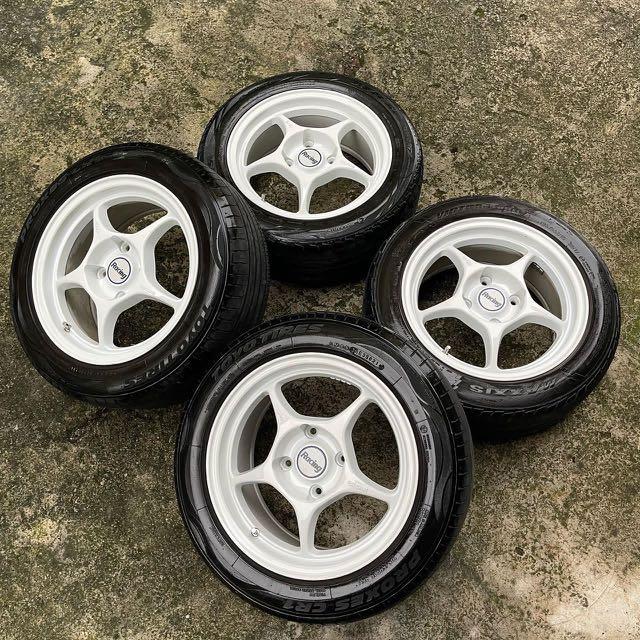 enkei rpo1 15 inch sports rim satria neo tyre 70%, Auto Accessories on ...