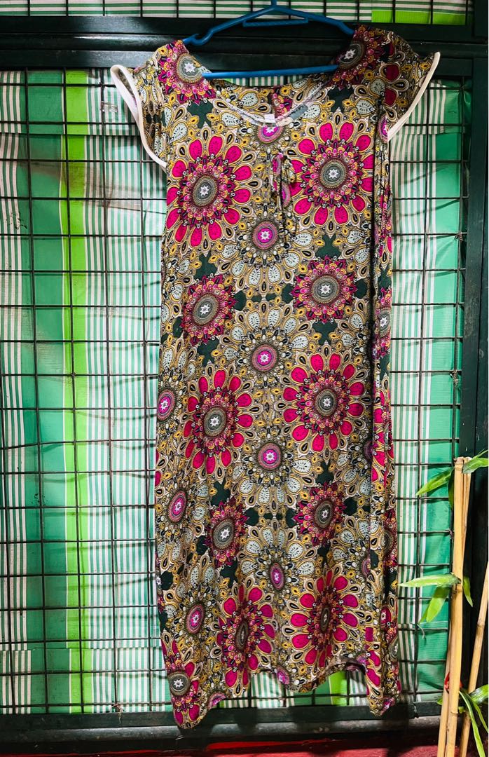 Ethnic dress duster for mama/Lola/malong dress pangbahay, Women's ...