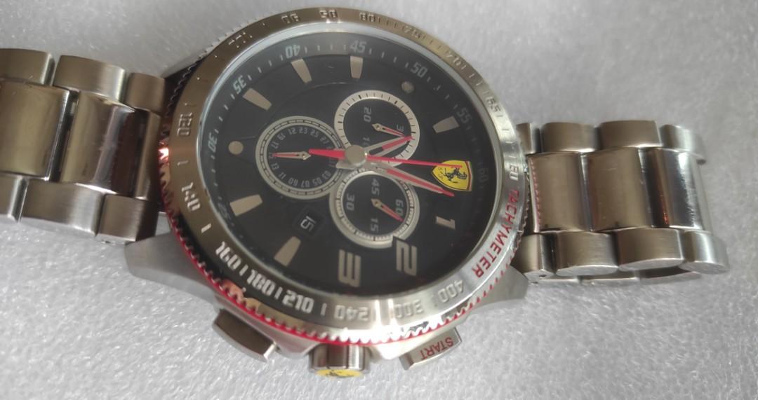 Ferrari Tachymeter Watch, Men's Fashion, Watches & Accessories, Watches ...