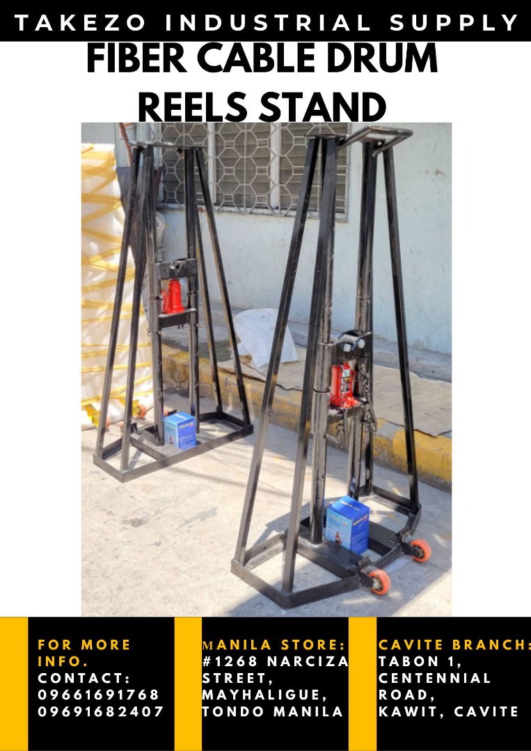 Fiber Cable Drum Reels Stand, Commercial & Industrial, Industrial ...
